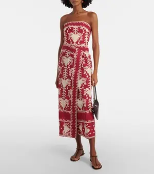 Johanna Ortiz Printed Cotton Wrap Dress