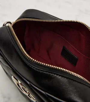 Gucci Gg Marmont Small Leather Crossbody Bag - Black