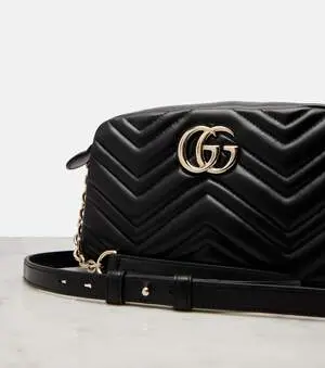 Gucci Gg Marmont Small Leather Crossbody Bag - Black