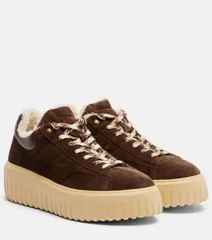 Hogan H-stripes Suede Platform Sneakers