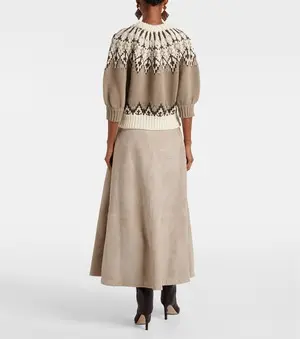 Altuzarra Marty Fair Isle Cotton Sweater - Beige