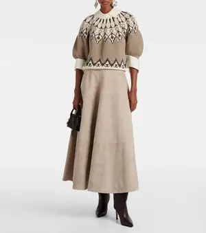 Altuzarra Marty Fair Isle Cotton Sweater - Beige