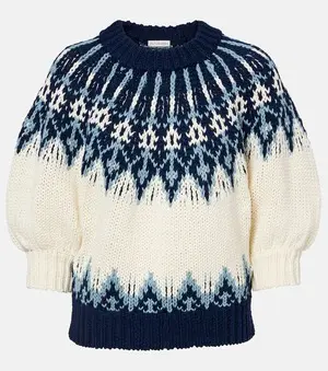 Altuzarra Crewneck Cotton Sweater - Blue