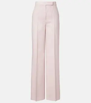 Max Mara Girone Wool, Mohair, And Silk Wide-leg Pants