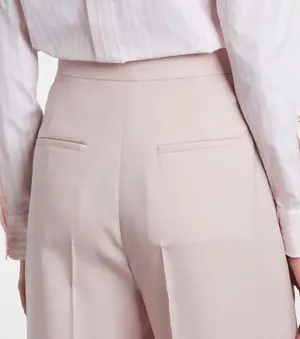 Max Mara Girone Wool, Mohair, And Silk Wide-leg Pants