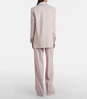 Max Mara Girone Wool, Mohair, And Silk Wide-leg Pants