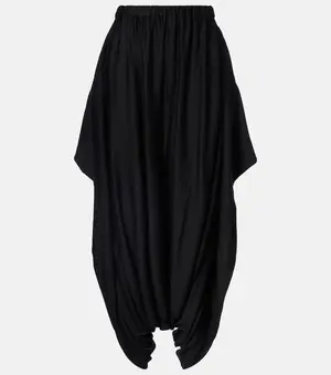Junya Watanabe High-rise Tapered Wool Pants - Black