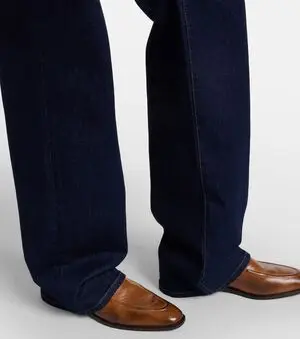 FRAME High-rise Straight Leg Jeans