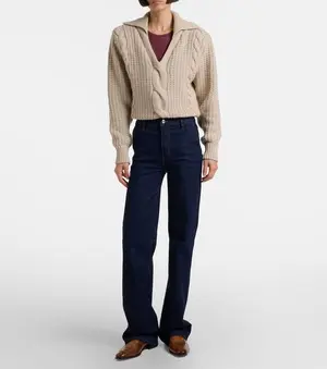 FRAME High-rise Straight Leg Jeans