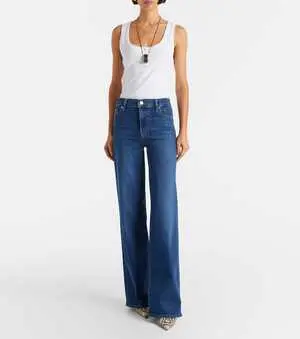 FRAME Le Slim High-rise Wide-leg Jeans