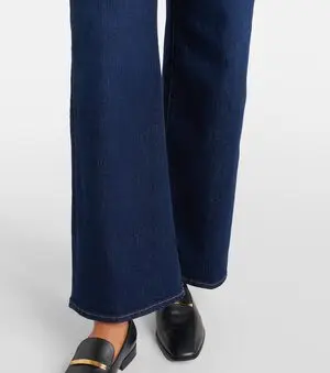 FRAME Le Slim Wide-leg High-rise Jeans - Blue