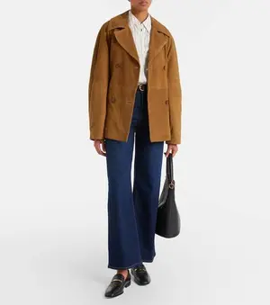 FRAME Le Slim Wide-leg High-rise Jeans - Blue