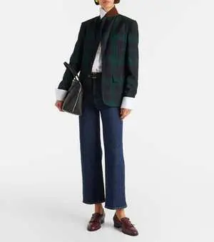 FRAME Cropped High-rise Wide-leg Jeans