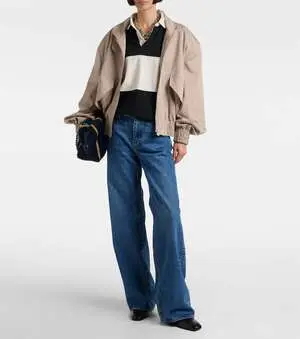 FRAME Bubble Mid-rise Barrel-leg Jeans