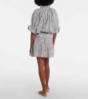 JULIET DUNN Floral Cotton Mini Dress
