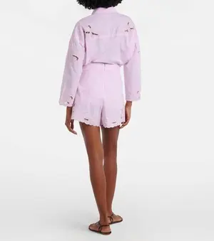JULIET DUNN High-rise Wide-leg Shorts - Pink