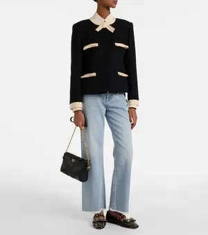 Valentino Garavani Bow-detail Wool-blend Tweed Jacket