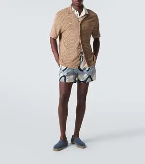 Frescobol Carioca Cotton-blend Bowling Shirt - Beige