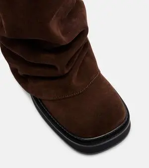 Attico Robin Suede Knee-high Boots - Brown