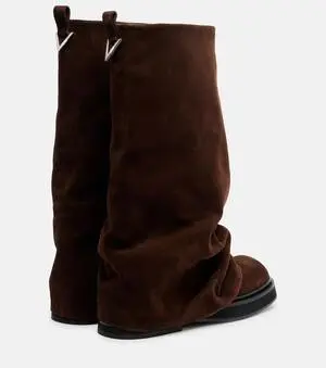 Attico Robin Suede Knee-high Boots - Brown