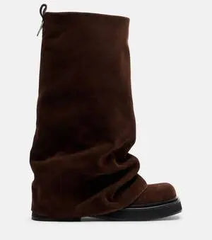 Attico Robin Suede Knee-high Boots - Brown