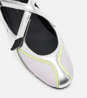 Attico Metallic Ballet Flats - Silver