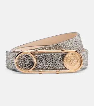Versace Silver Tone Belts For Women