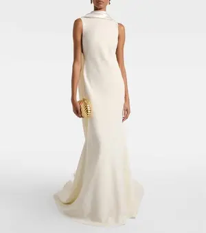 DANIELLE FRANKEL Bridal Miles Wool-blend Gown