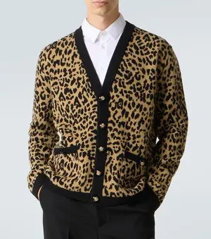 Valentino Garavani Jacquard Virgin Wool Cardigan