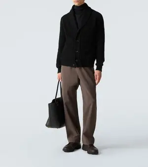 Zegna Cashmere-blend Shawl Collar Cardigan