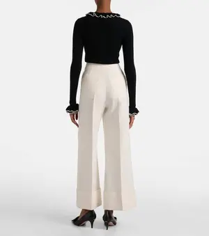 Valentino Garavani Crepe Couture Wide-leg Trousers