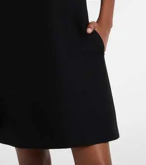Valentino Garavani Crepe Couture Feather-trimmed Mini Dress - Black