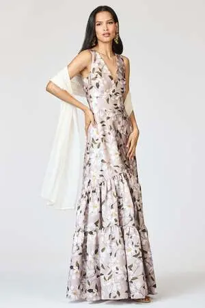 Sachin & Babi Emmy Embellished Silk Chiffon Scarf - Ivory