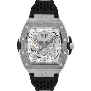 Philipp Plein The Skeleton Frosted Silicone Strap Watch - Stainless Steel