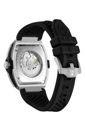 Philipp Plein The Skeleton Frosted Strap Watch