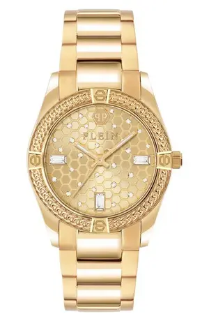 Philipp Plein Icon Chain Bracelet Watch - Ip Yellow Gold