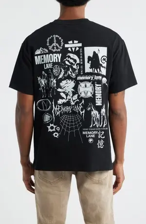 MEMORY LANE Through The Years Cotton Jersey Graphic T-shirt - Black