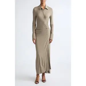 Helmut Lang Asymmetric Long Sleeve Dress