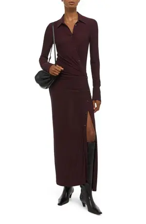 Helmut Lang Asymmetric Long Sleeve Dress