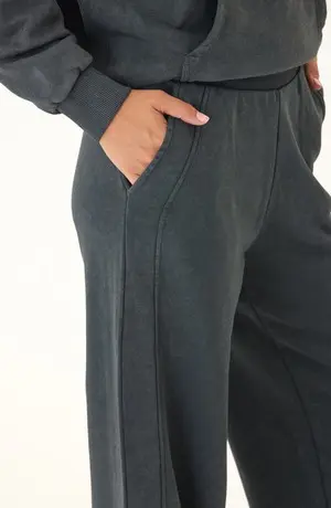 THREADS 4 THOUGHT Esmeralda Mineral Wash Wide Leg Pants - Carbon