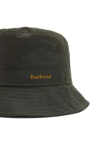 Barbour Belsay Waxed Cotton Bucket Hat - Fern