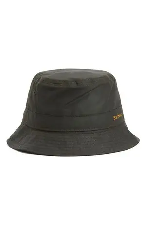 Barbour Belsay Waxed Cotton Bucket Hat