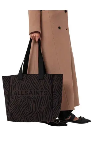 ALLSAINTS Izzy Zebra Stripe Tote