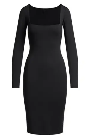 SKIMS Smooth Layers Long Sleeve Dress - Obsidian