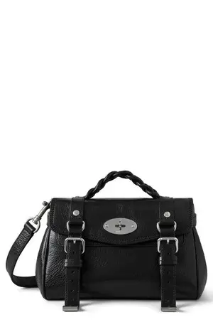 Mulberry Mini Alexa High-shine Leather Bag - Black