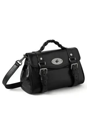 Mulberry Mini Alexa High-shine Leather Bag - Black