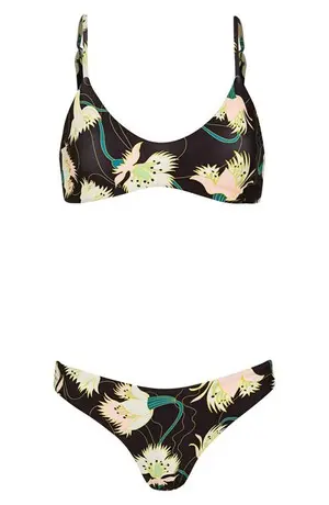 MAAJI Floral Reversible Bikini Bottom - Black