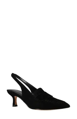 Pelle Moda Keagen Pointed Toe Slingback Pump - Black