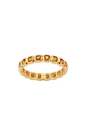 MADE BY MARY Cubic Zirconia Eternity Birthstone Ring - Gold/november