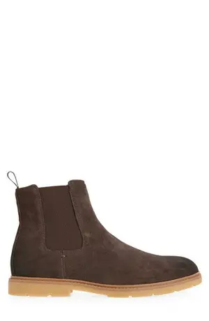 Nordstrom Lockhart Mini Lug Suede Chelsea Boot - Dark Brown Suede